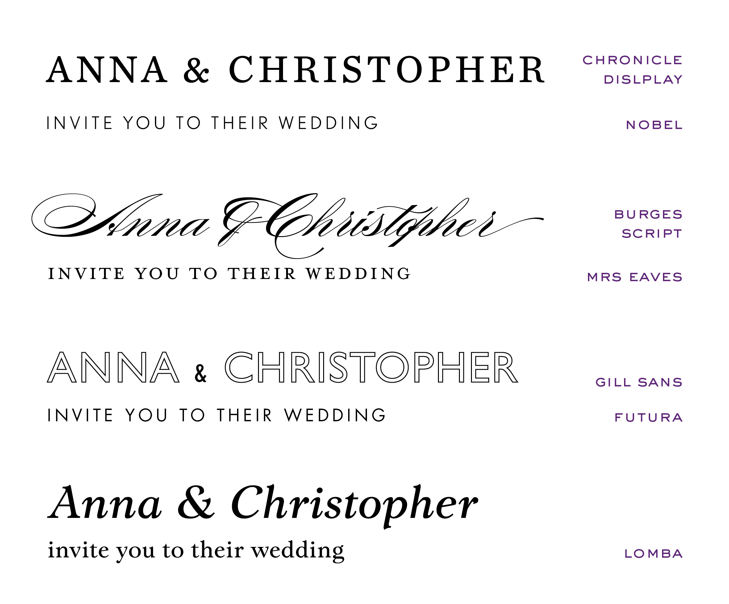 Wedding Invitation Fonts At Emily Jo